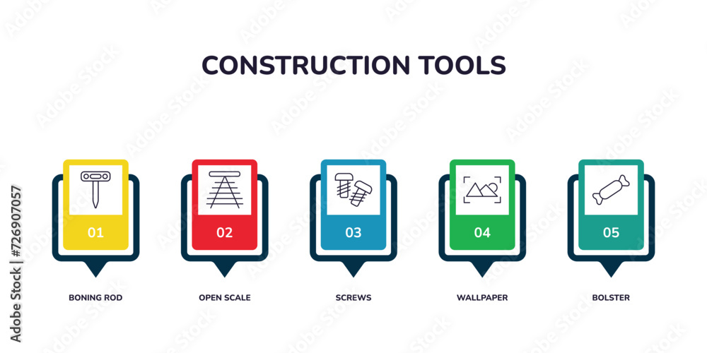 outline icons collection with infographic template. linear icons from ...
