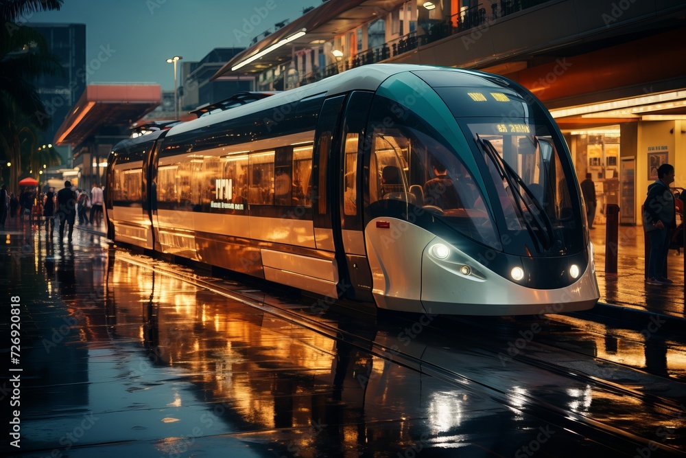 Autonomous vehicles navigating city streets, revolutionizing commuting ...