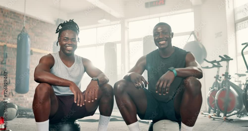 Fitness friends, fist bump and gym workout, training and exercise ...