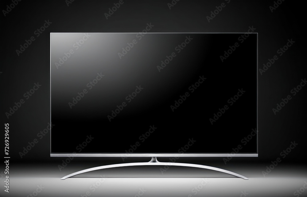 contemporary television featuring dark, blank screen that offers canvas ...