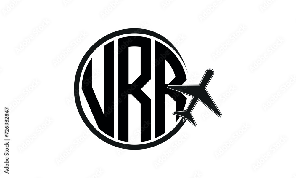 VRR three initial letter circle tour & travel agency logo design vector ...