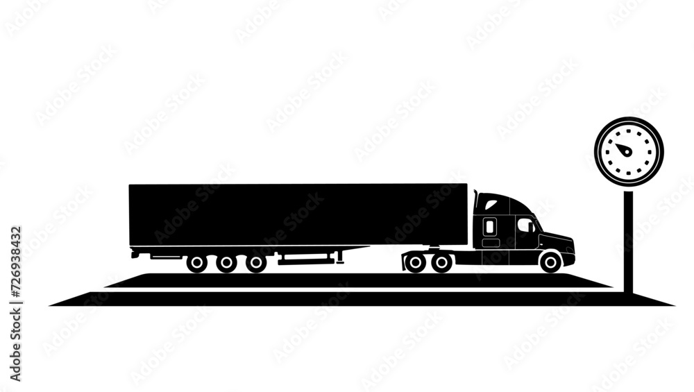 vehicle scale symbol, black isolated silhouette Stock Vector | Adobe Stock