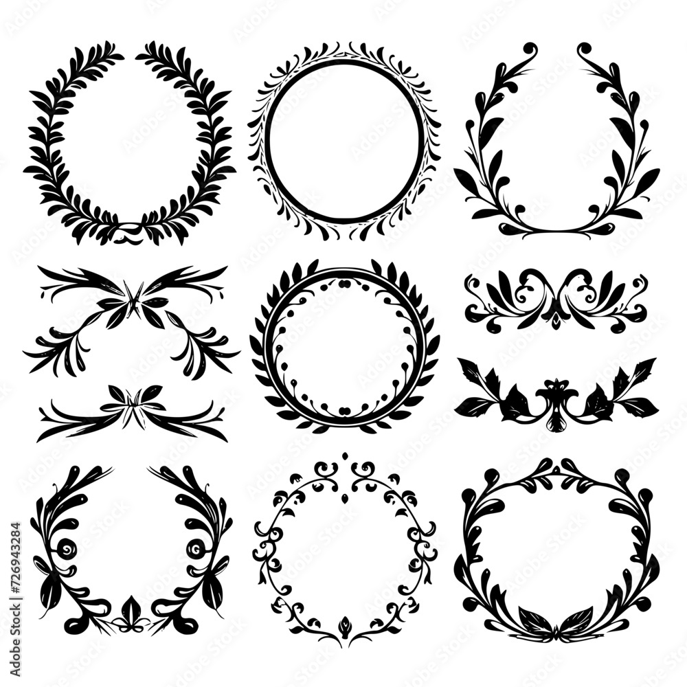 wreath svg, wreath png, wreath frame, frame svg, frame illustration ...