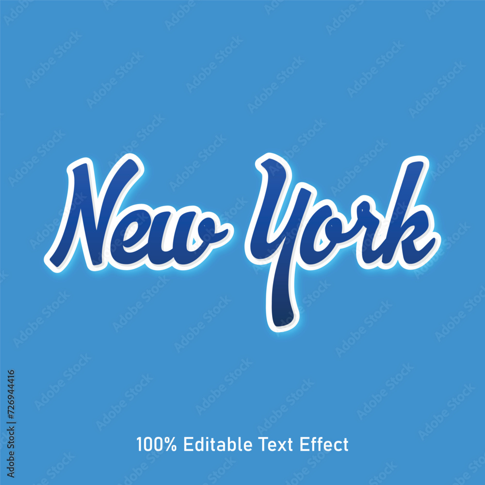 New York text effect vector. Editable college t-shirt design printable ...