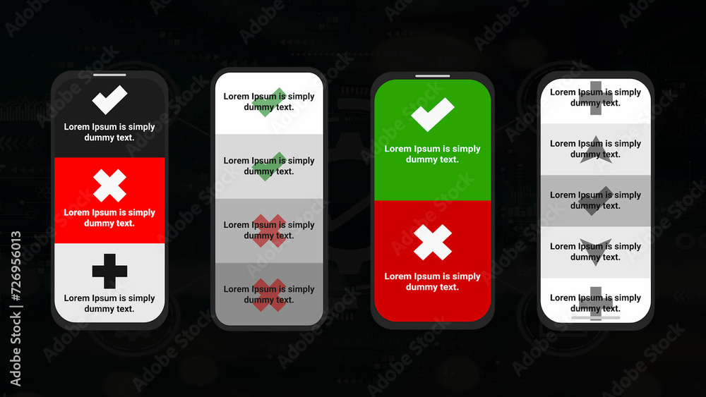 Checkbox List On Phone Graphics Stock Template | Adobe Stock