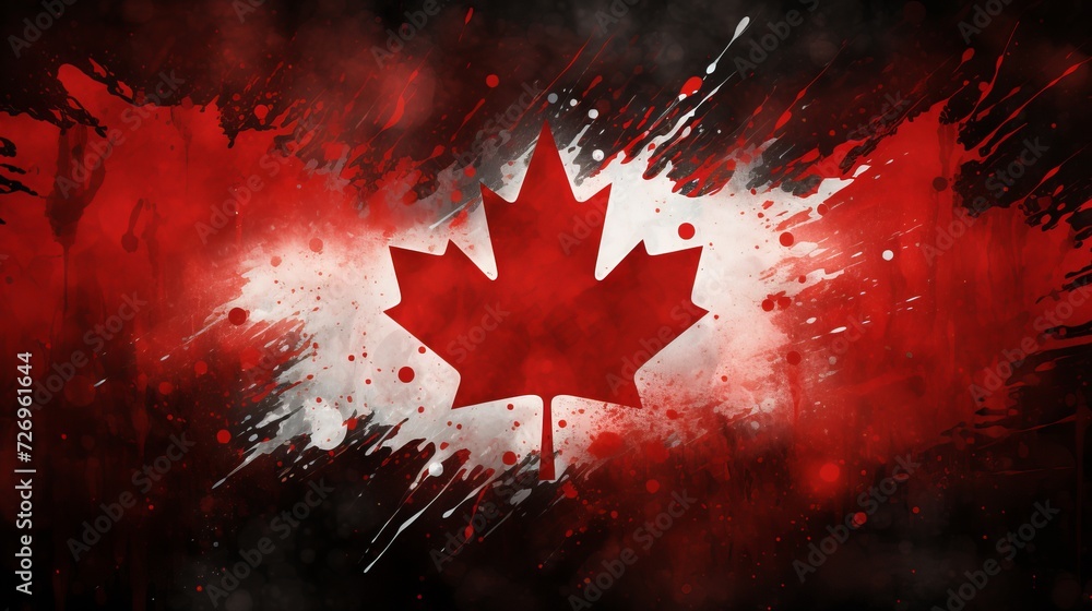 Dynamic canada flag wallpaper: vibrant maple leaf design in patriotic ...