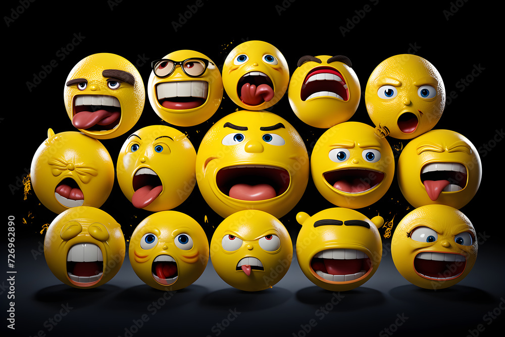 A Comprehensive Collection of Diverse Emoji Expressions Showcasing a ...