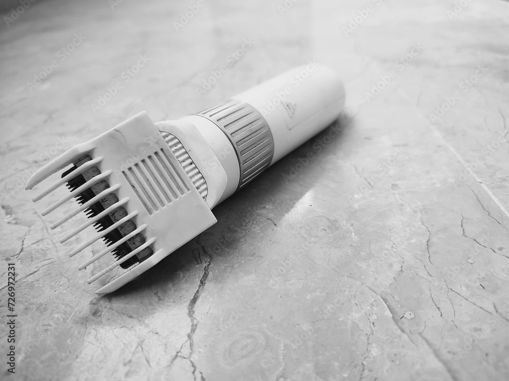 white electric shaving trimmer for hair removing machine, hair cutting ...