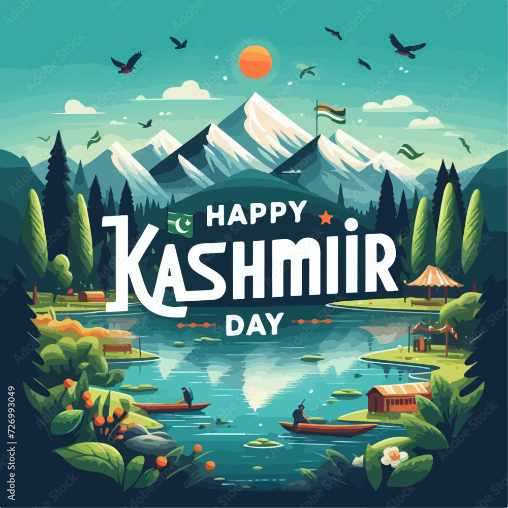 kashmir day calligraphy , kashmir day typography , kashmir day ...