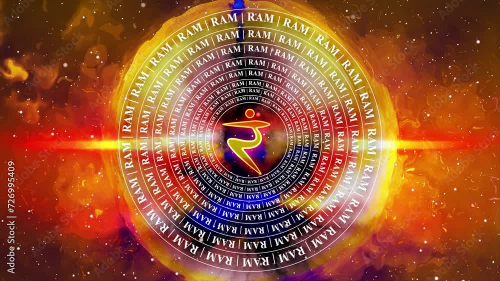 RAM Mantra for Solar Plexus Chakra Activation สต็อกวิดีโอ | Adobe Stock