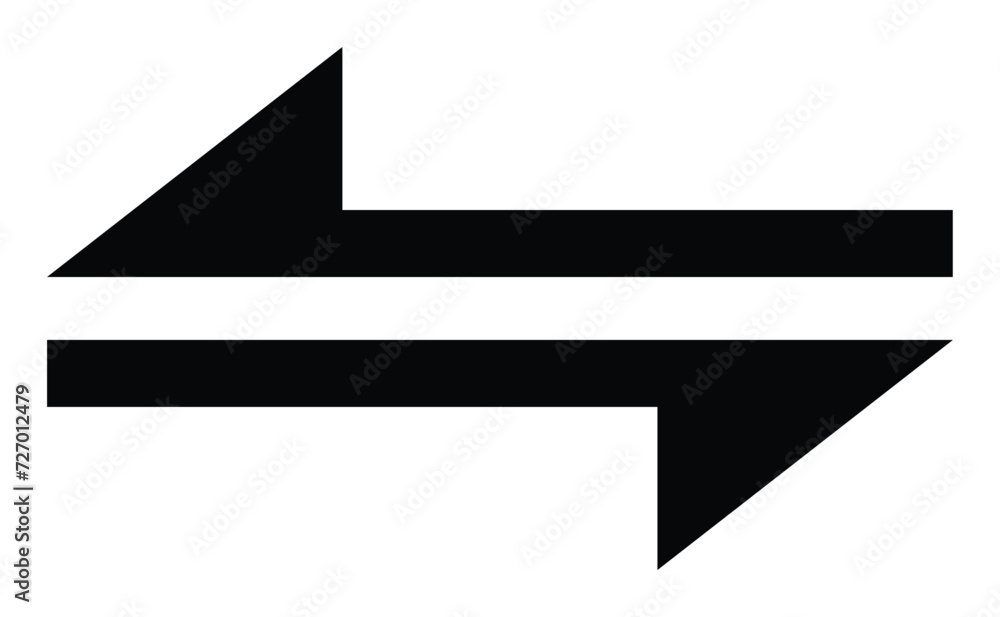 vector two sided arrow on white background Stock Vector | Adobe Stock