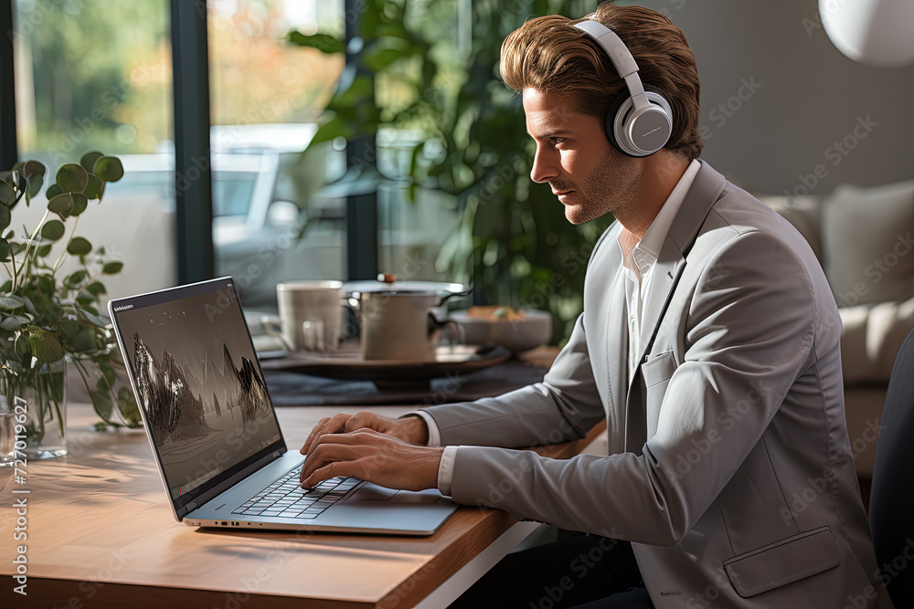 Talented composer dons headphones as he captivates the world with his ...