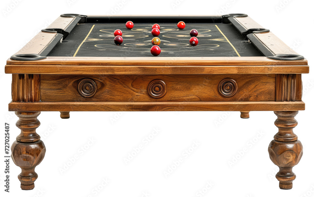 Carrom table, Billiard table, Classic table, 8 ball pool table Isolated ...