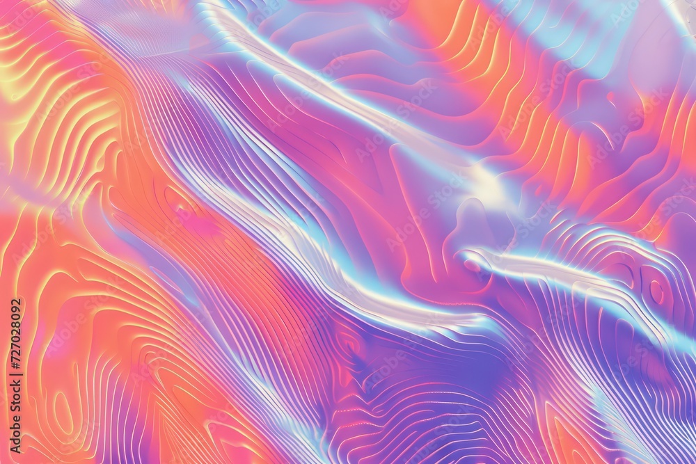 Holographic glitch effect. Neon color palette. For advertising and ...