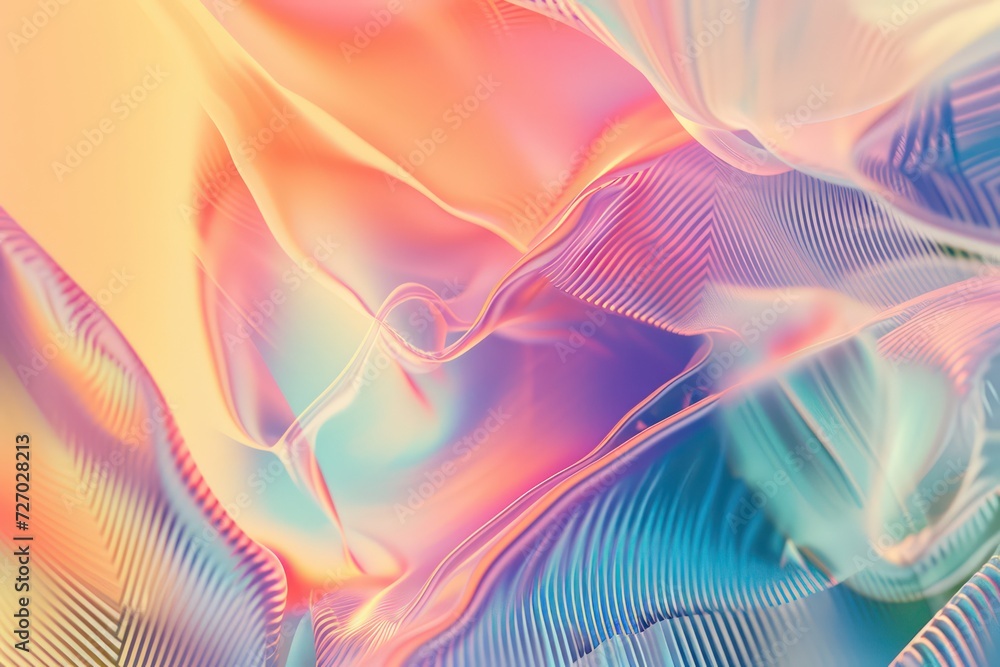 Holographic glitch effect. Neon color palette. For advertising and ...