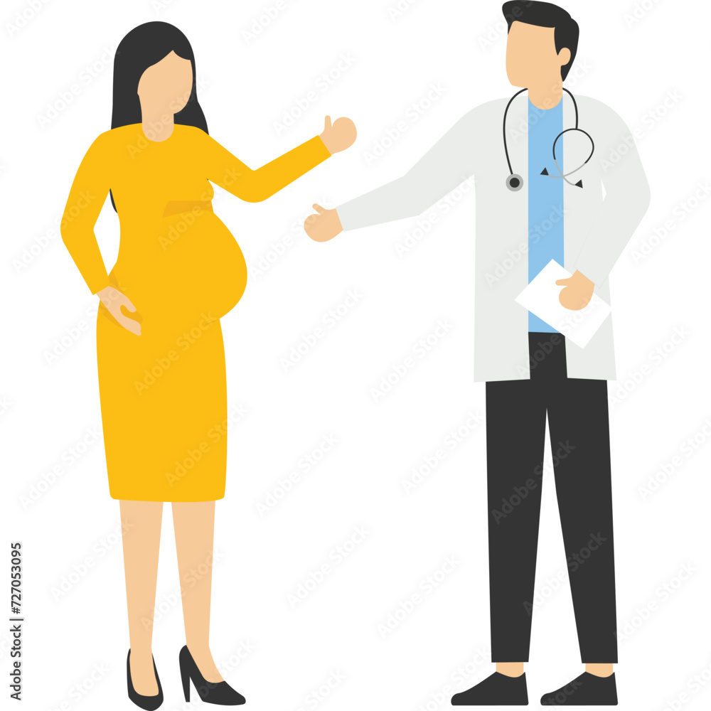 Pregnant woman at the doctor's appointment. Maternity hospital ...