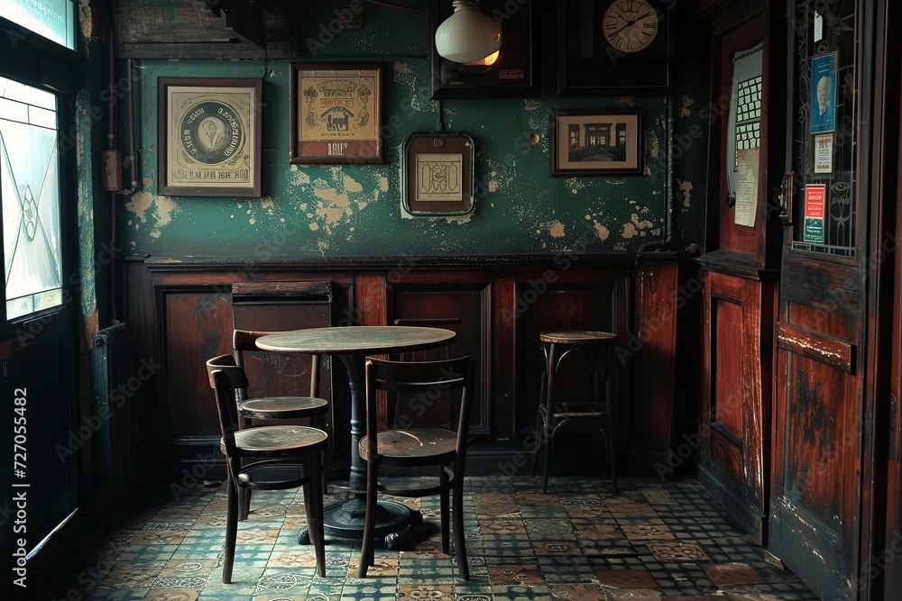 Empty Irish pub. Temple Bar is a famous landmark in Dublins cultural ...