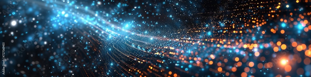 Big data analysis abstract background depicting an interstellar data ...