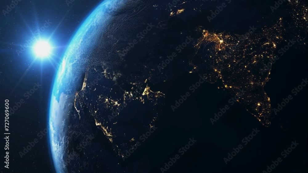 earth in space background video, earth, planet, globe, space, world ...