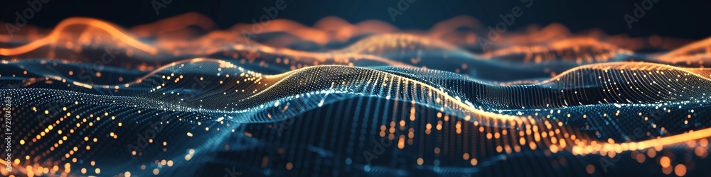 Big Data Analysis Abstract Background Showcasing A Network Of Pulsating Data Streams Each Line