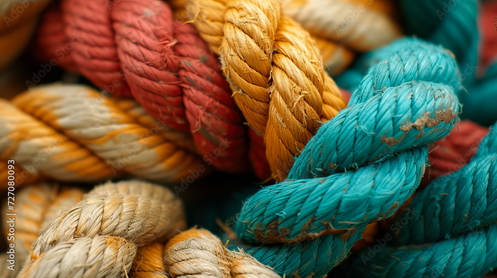 Rope detail. Close-up of its rope texture Depth of field minimalism ...