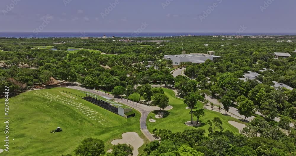 Akumal Mexico Aerial v15 drone flyover Riviera Maya Golf Course ...
