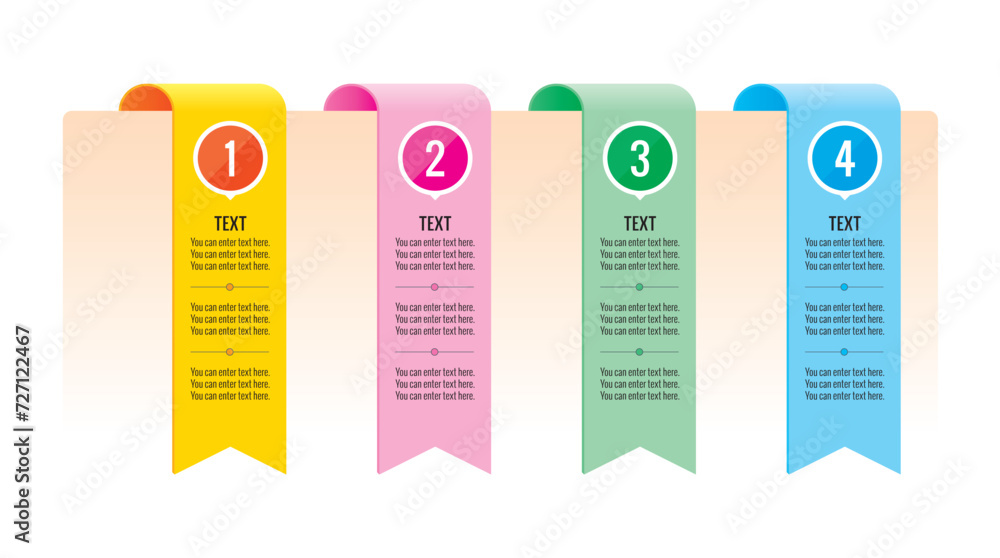 ribbon shaped infographic concept. ribbon infographic Stock Vector ...