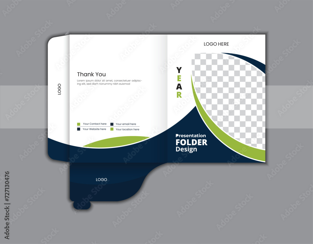 Vetor de Professional and Clean folder template design for company ...