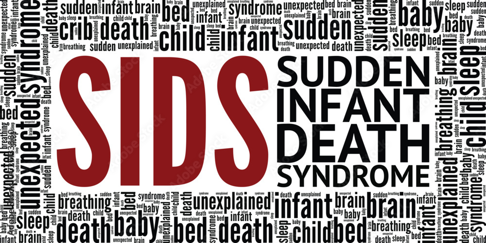 Sudden Infant Death Syndrome SIDS word cloud conceptual design isolated ...