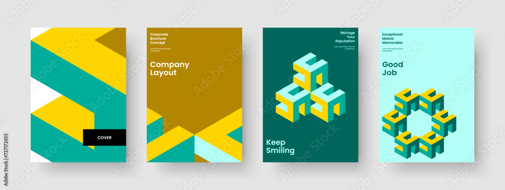 Geometric Flyer Template. Isolated Poster Design. Creative Book Cover ...