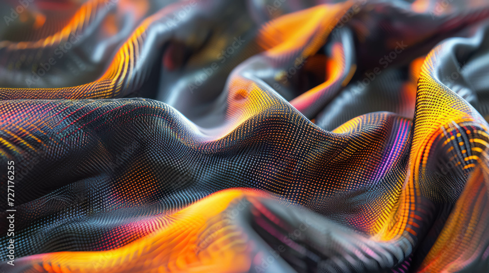 Macro Texture of a Futuristic Fabric Woven with Nano-Optical Fibers ...