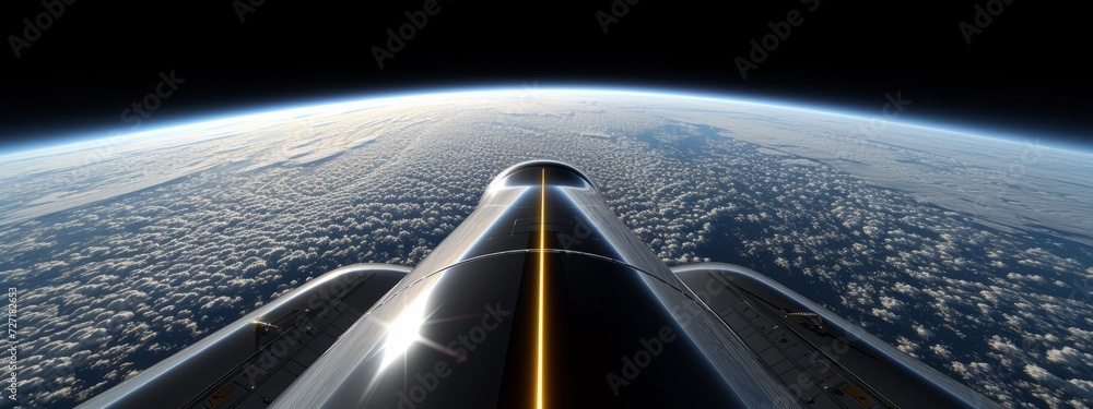 A View of the Earth From a Plane Stock Illustration | Adobe Stock