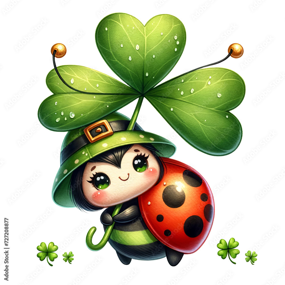 Cute Lady Bug St.Patrick's, ladybut PNG,Irish Themed PNG,Lucky St ...