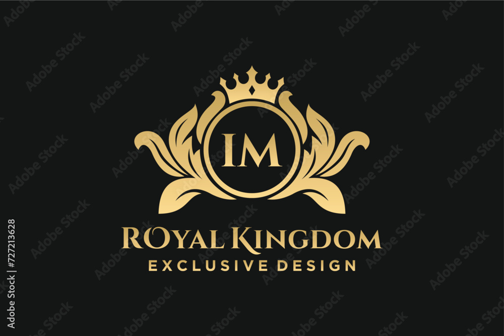 Letter IM template logo Luxury. Monogram alphabet . Beautiful royal ...