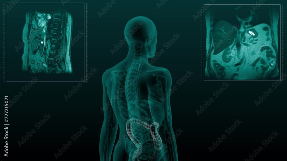 Magnetic resonance tomography scan of the human digestive system ...