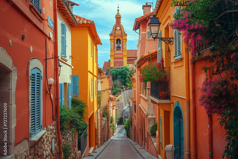 Charming and vibrant street design and church scenery, a must-see ...