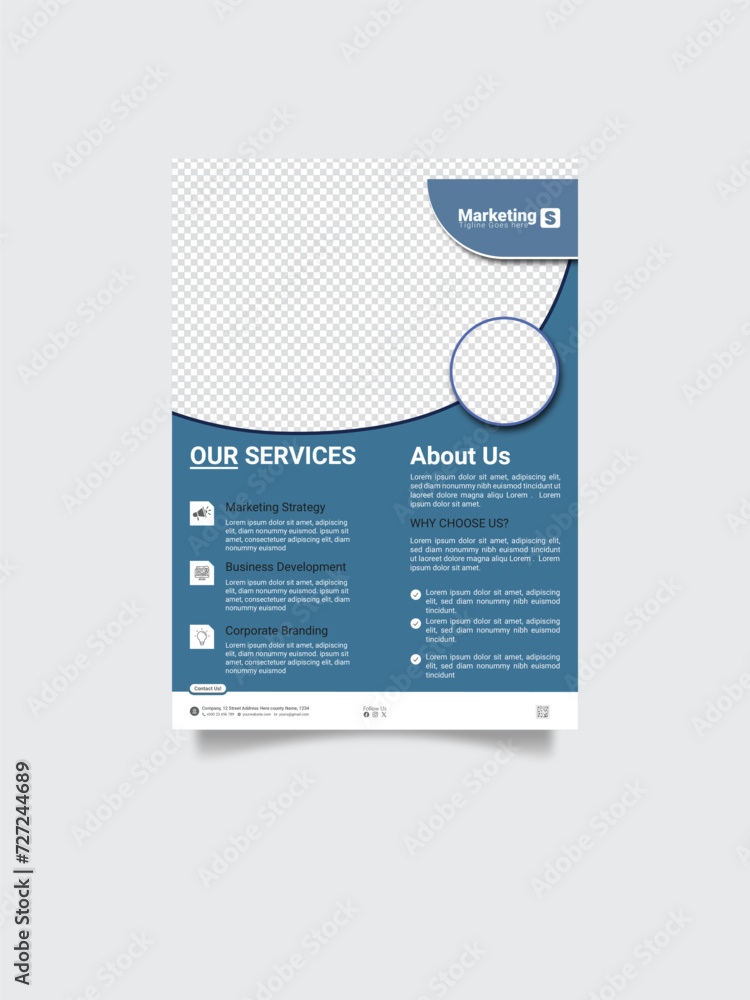Modern Flayer Layout. Stock Vector | Adobe Stock