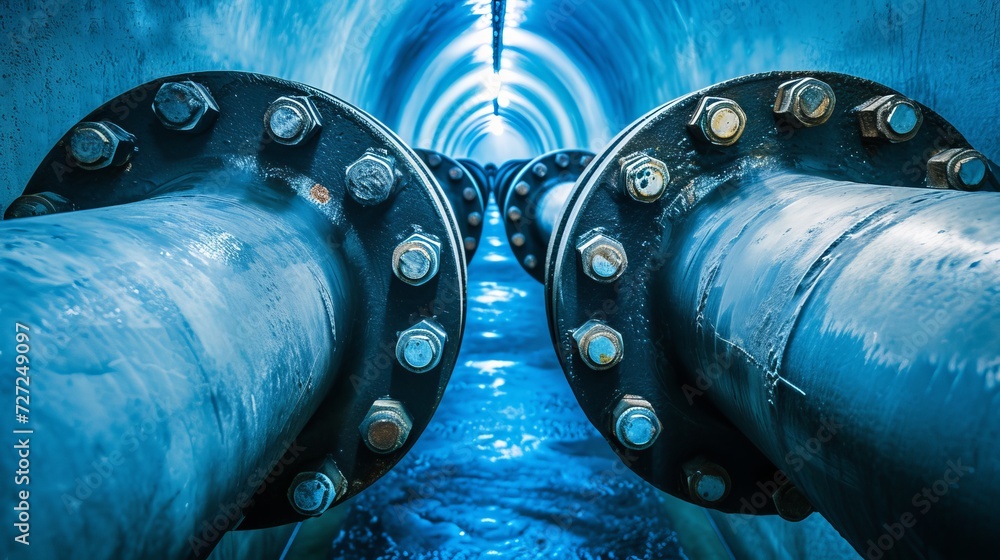 Subsea oil and gas pipeline metal conduit for underwater transport in ...