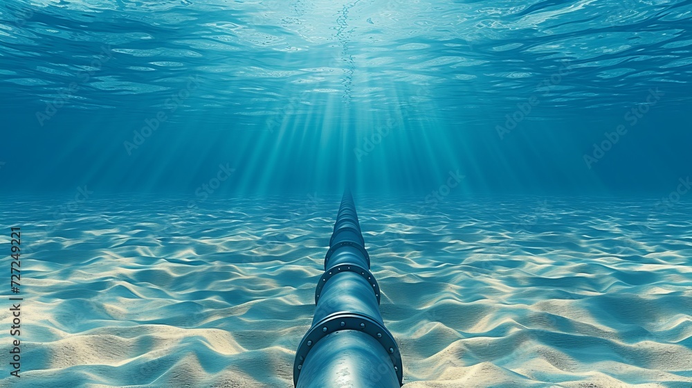 Subsea oil and gas pipeline underwater metal conduit for transport in ...