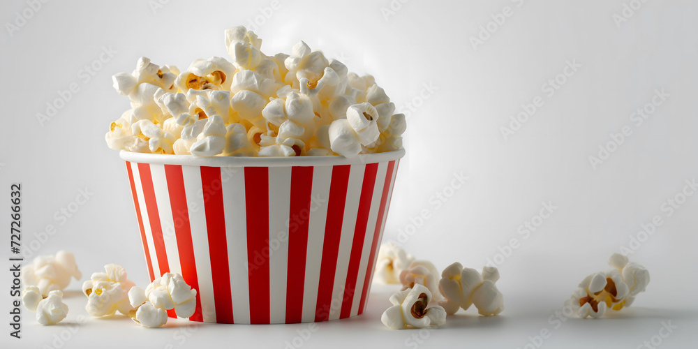 Popcorn Bucket on Clean White Background , Movie Theater Popcorn Bucket ...