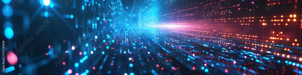 Futuristic background with a holographic display of network graphs ...