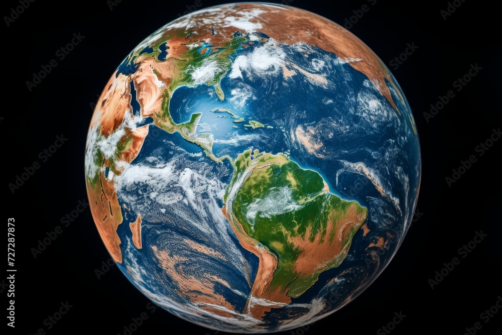 Realistic visual representation of an unknown planet against a ...