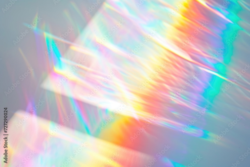 Rainbow light refraction overlay effect for photos and mockups. Stock ...