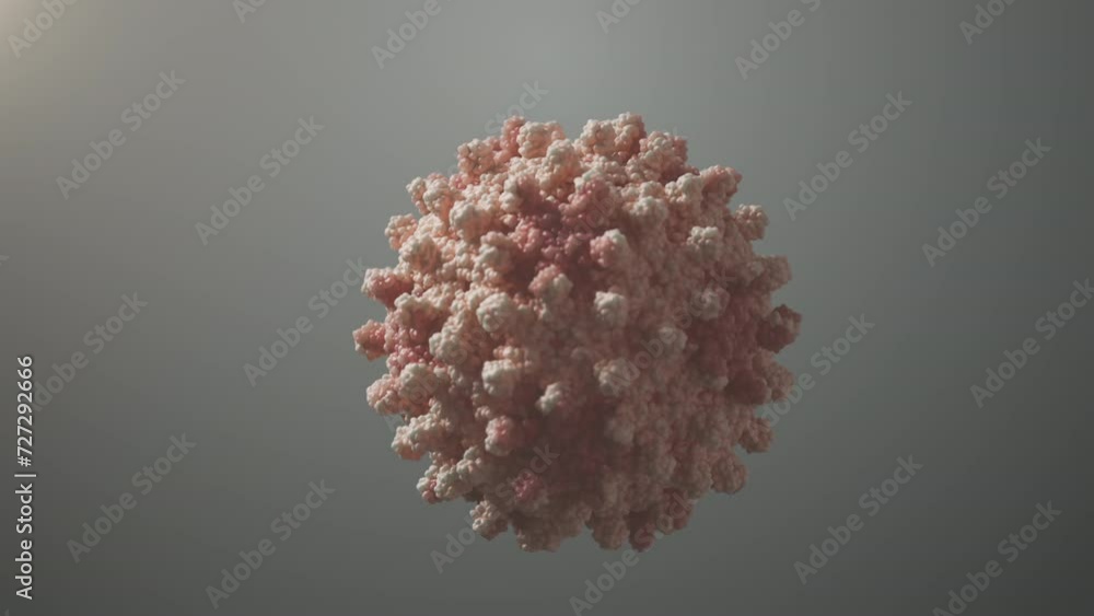 Biological assembly of Hepatitis B virus. Rendering of HBV viral agent ...