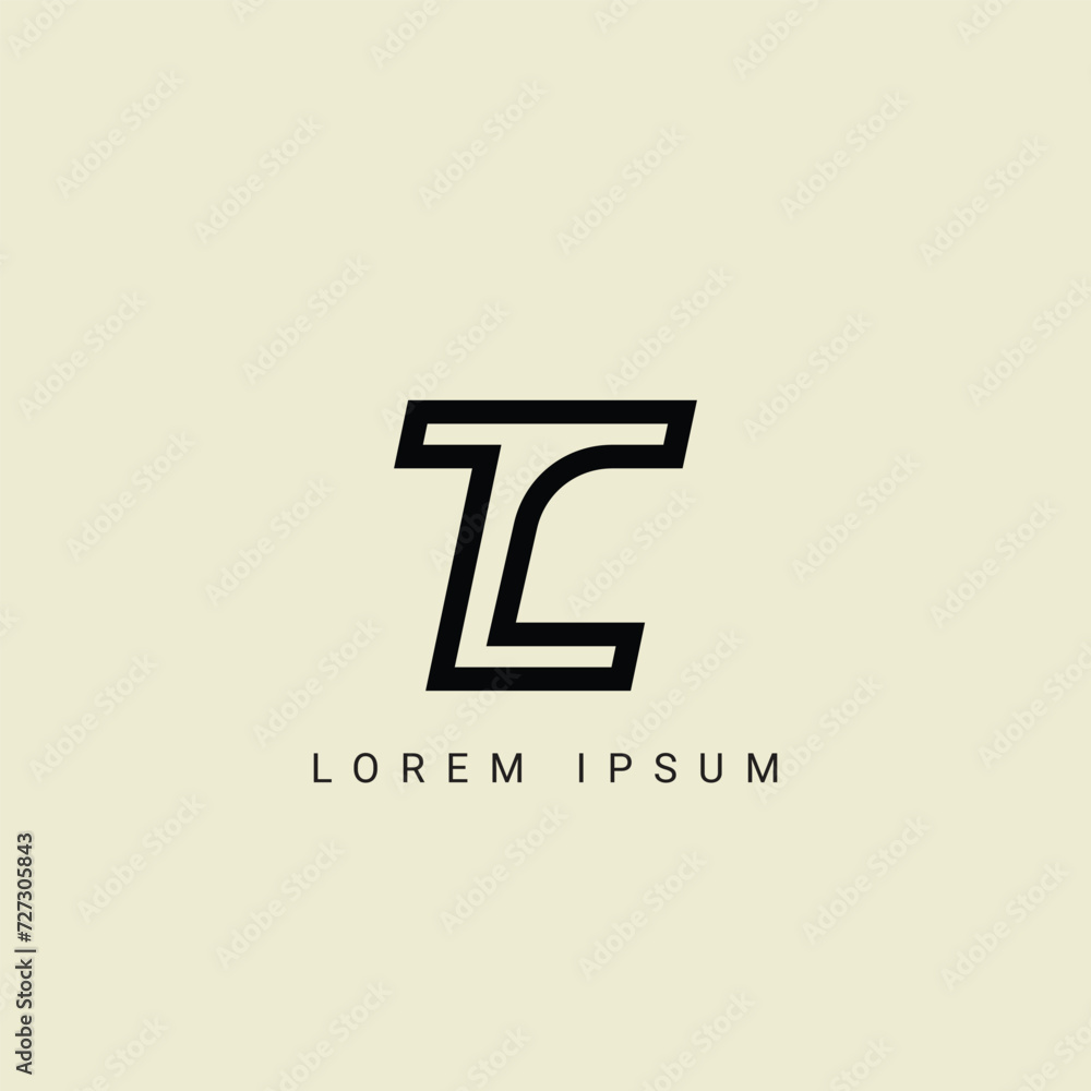 TC letter logo design. TC polygon, circle, triangle, hexagon, flat and ...