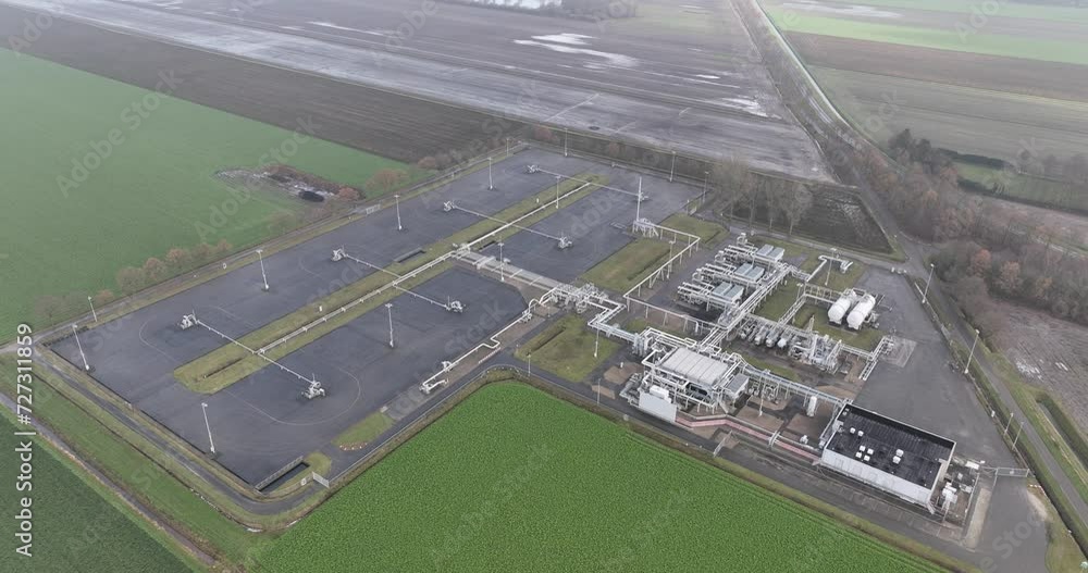 Natural gas field in Groningen. Controversial mining, causing earth ...