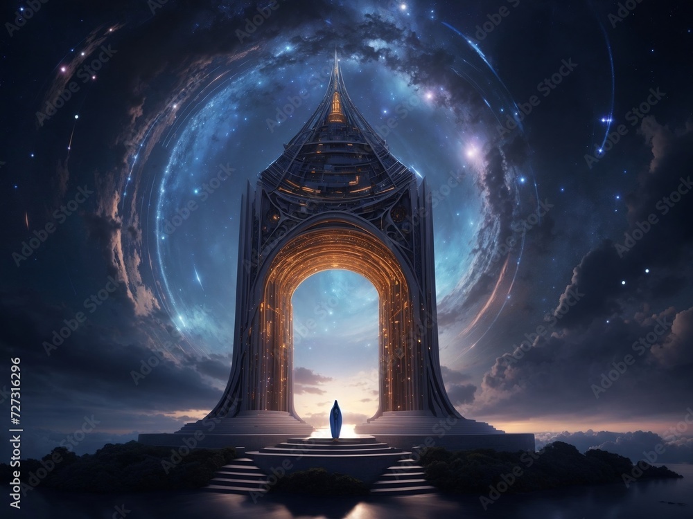 "Cosmic Gateway: Cloak Tower Transforms into a Mystical Portal ...