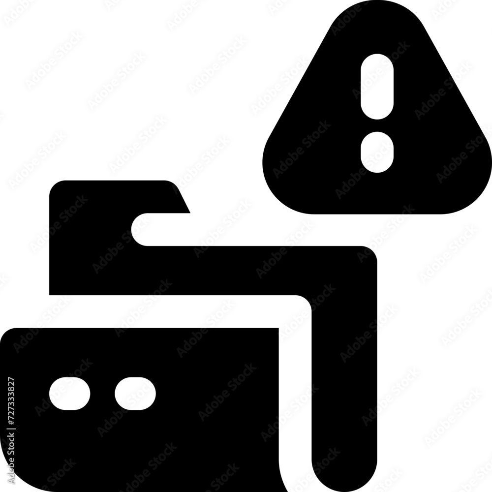 danger folder icon. vector glyph icon for your website, mobile ...