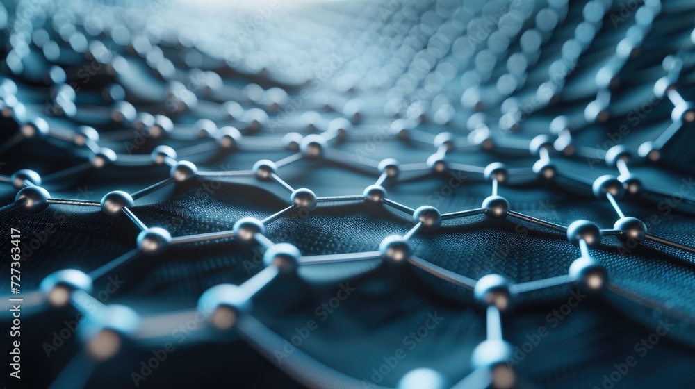 3D visualization of graphene molecules Stock Illustration | Adobe Stock