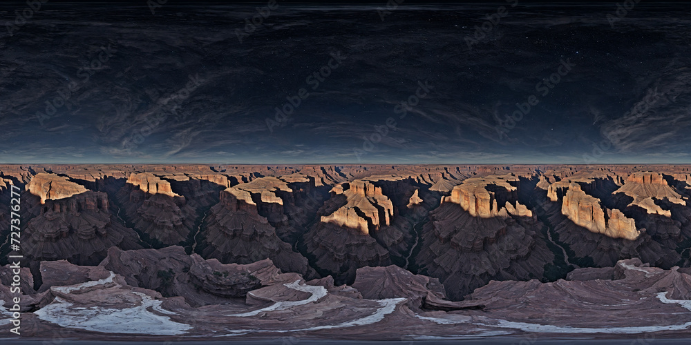 view over canyon Full 360 degrees seamless spherical panorama HDRI ...